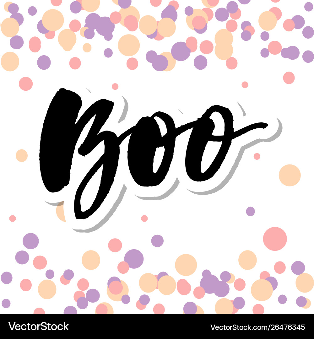 Slogan boo phrase graphic print lettering Vector Image