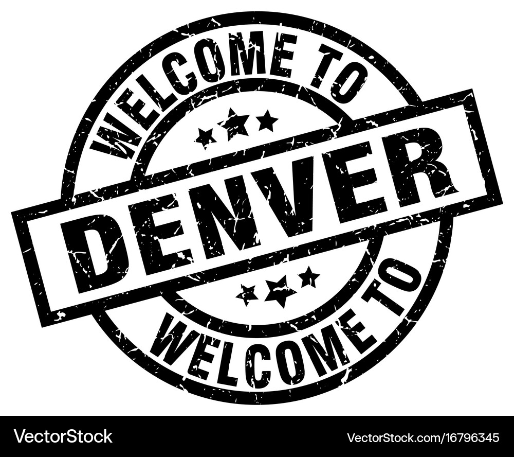 Welcome to denver black stamp Royalty Free Vector Image