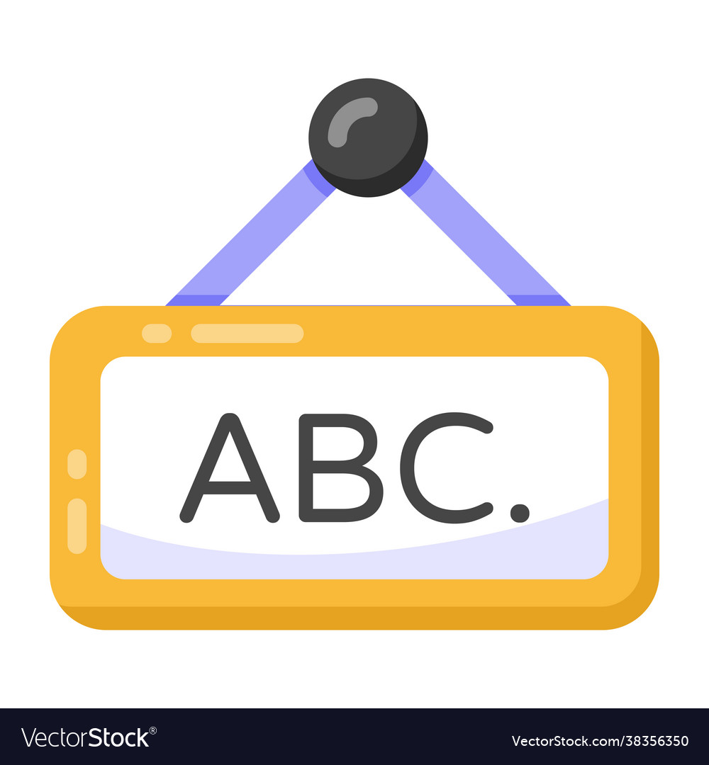 Abc board Royalty Free Vector Image - VectorStock