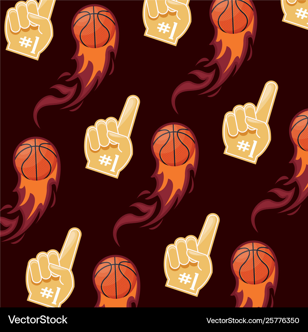 Basketball sport game background with patterns Vector Image