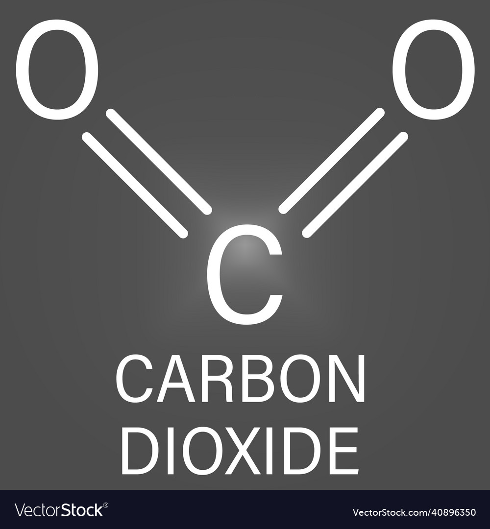 Carbon dioxide co2 molecule Royalty Free Vector Image