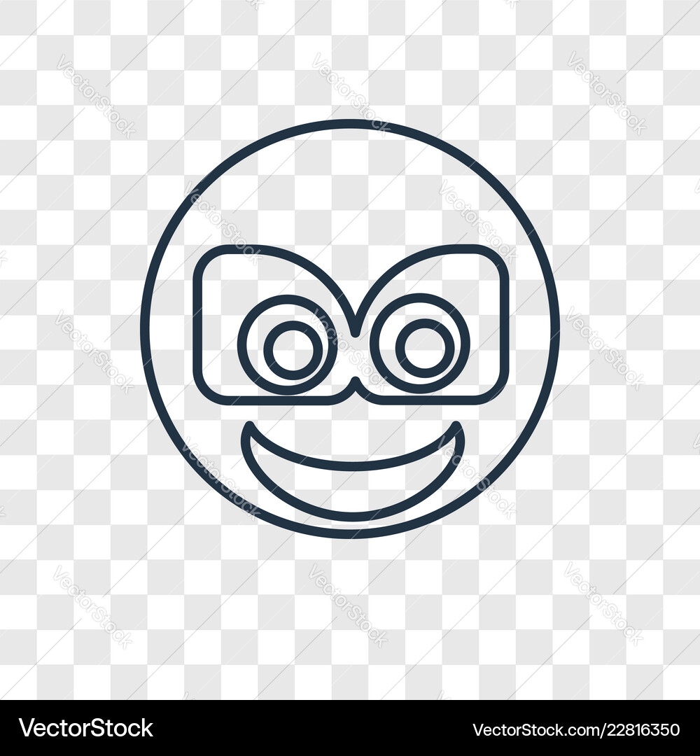 Cyclops concept linear icon isolated Royalty Free Vector