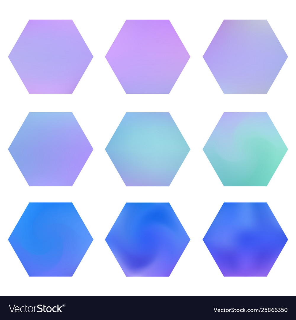 Hexagonal gradients kit abstract backgrounds Vector Image