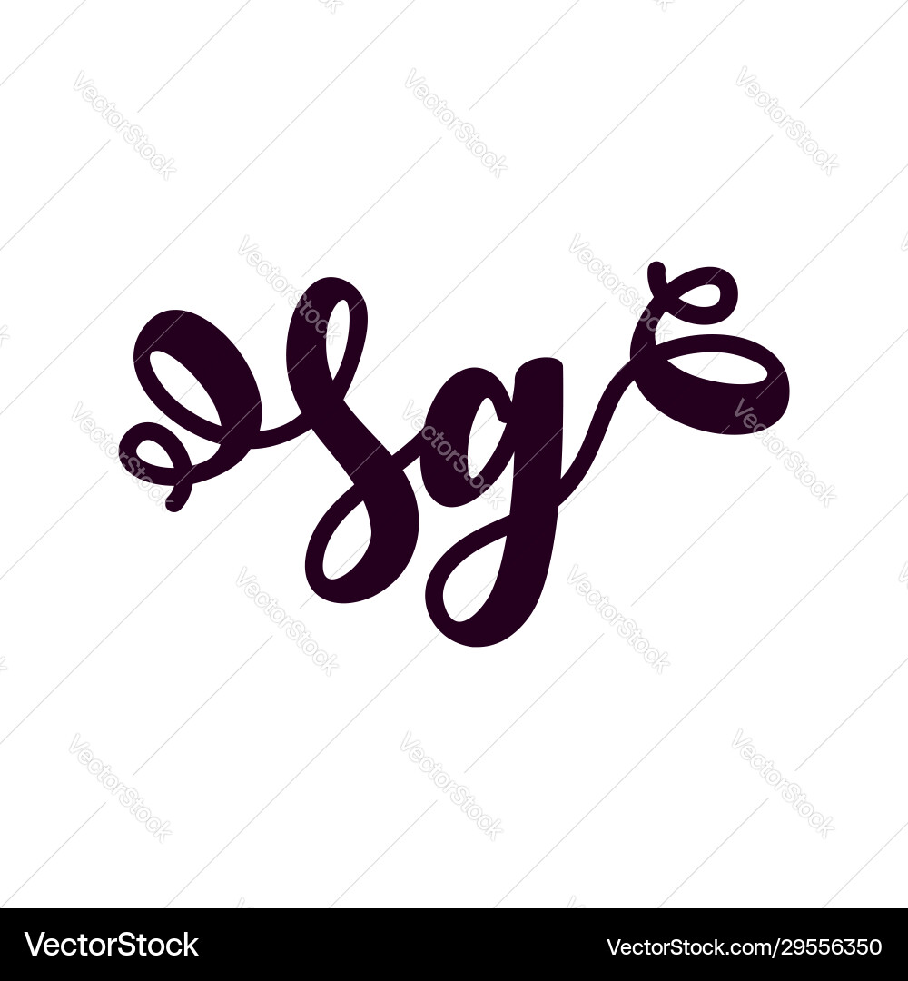 Initial letter sg logo template with swirl icon Vector Image