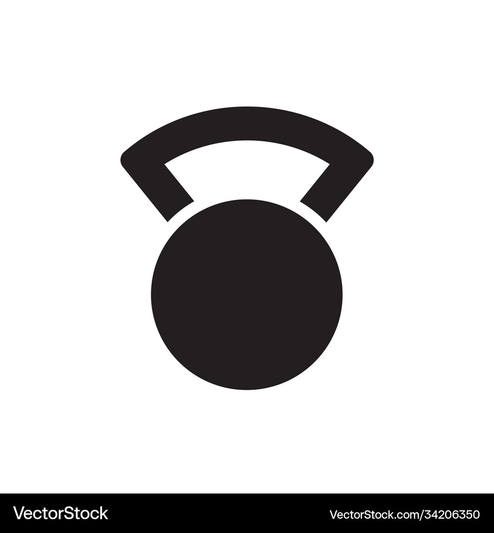Kettlebell icon weight training equipment Vector Image