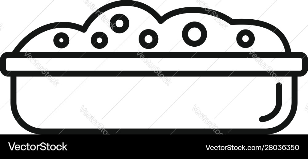Soil pot icon outline style Royalty Free Vector Image