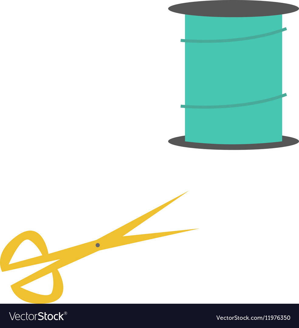 Thread and scissors Royalty Free Vector Image - VectorStock