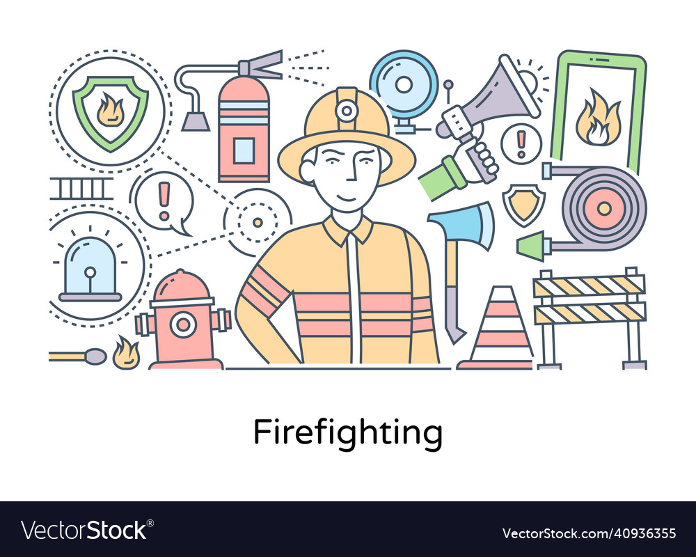 Firefighting Royalty Free Vector Image - VectorStock