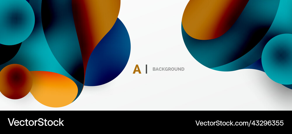Flowing geometric shapes minimalist abstract Vector Image