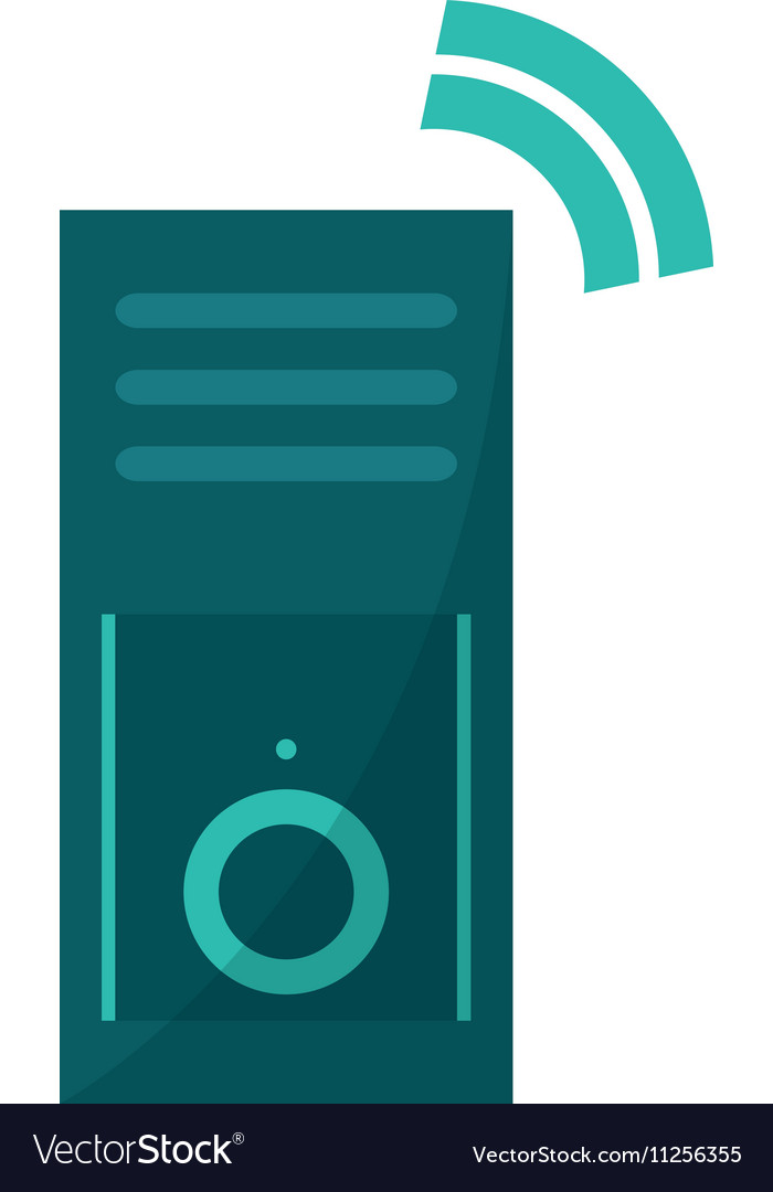 Isolated cpu machine design Royalty Free Vector Image