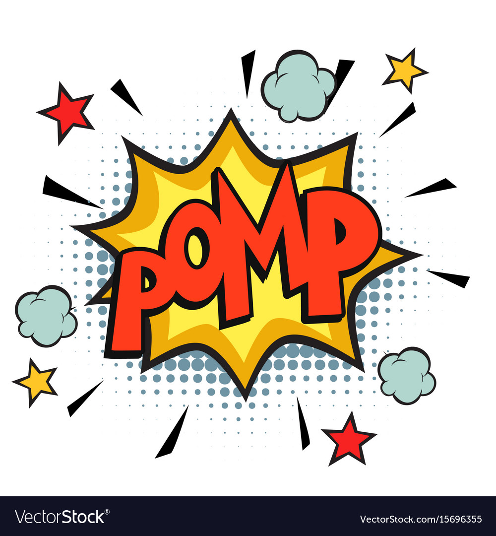 Pomp comic word Royalty Free Vector Image - VectorStock