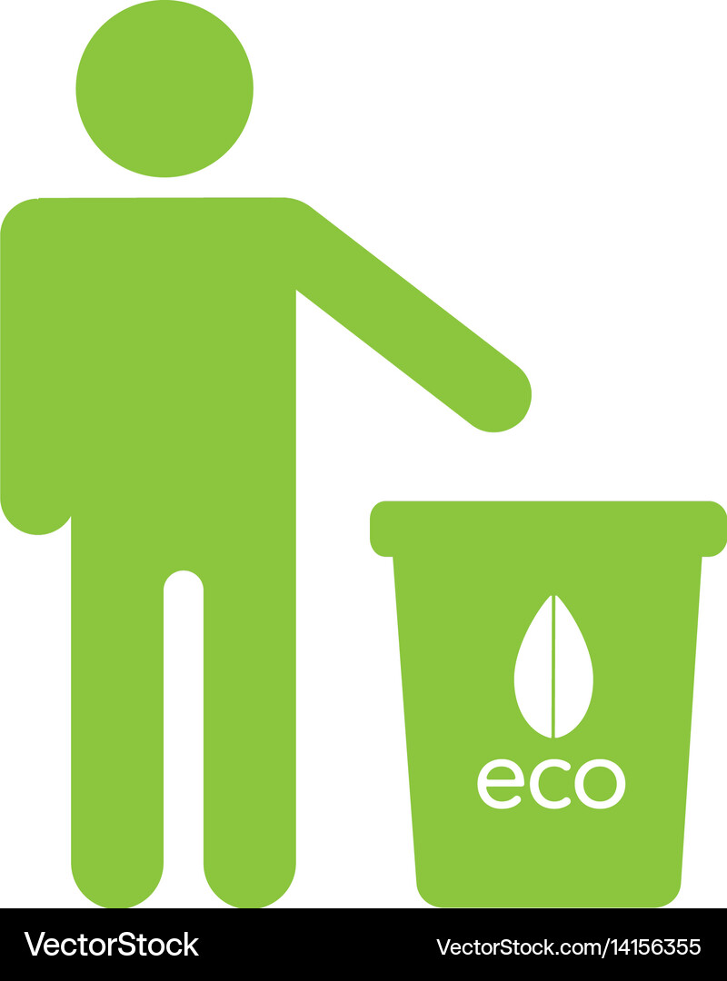Symbol of not waste Royalty Free Vector Image - VectorStock