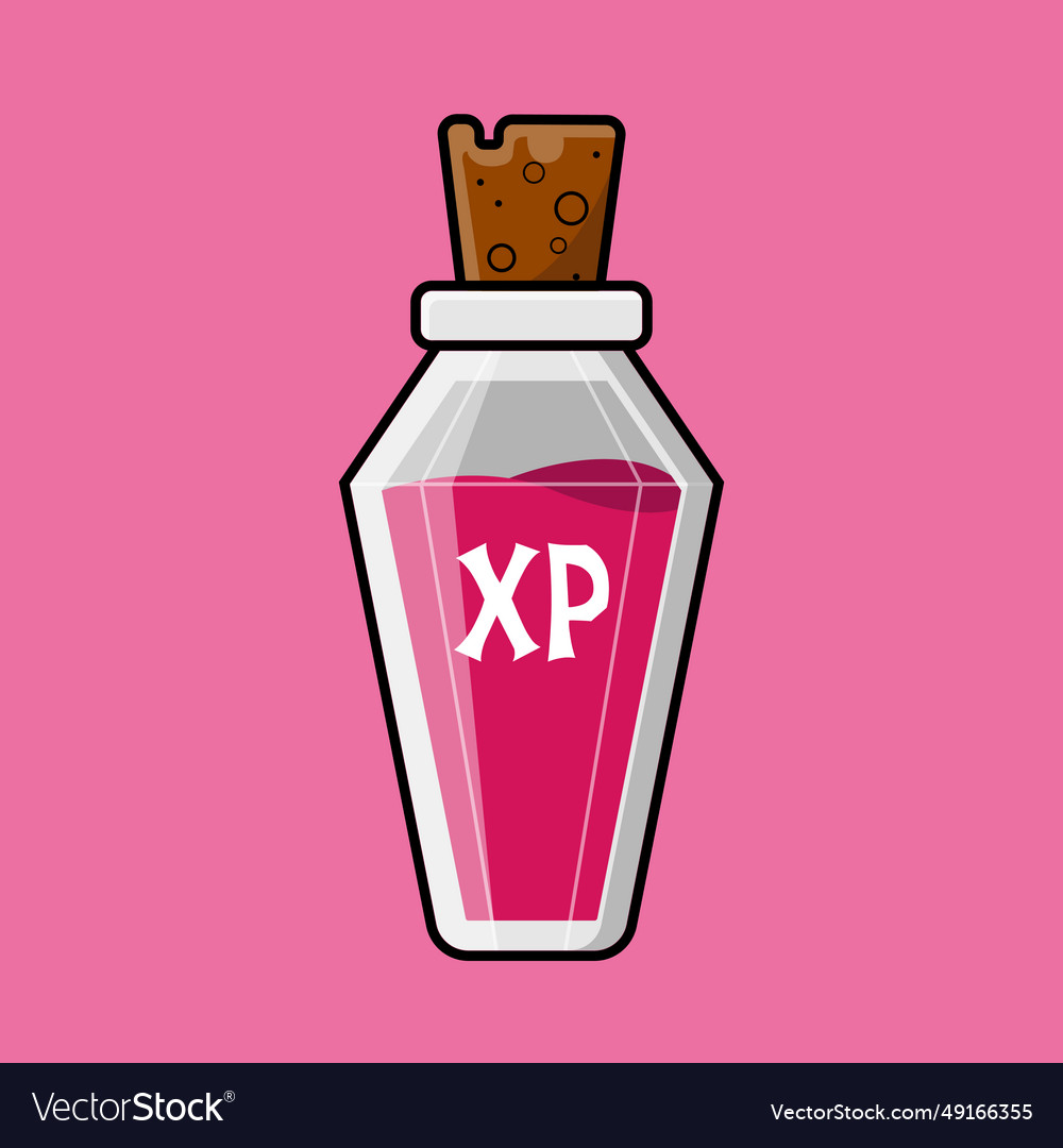 Xp boost potion game Royalty Free Vector Image