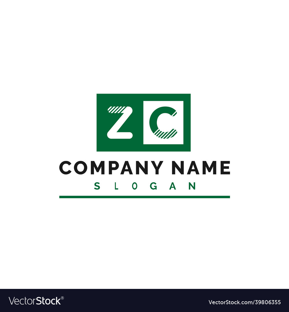Zc logo design letter Royalty Free Vector Image