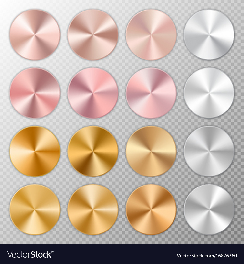Buttons with a metal texture Royalty Free Vector Image