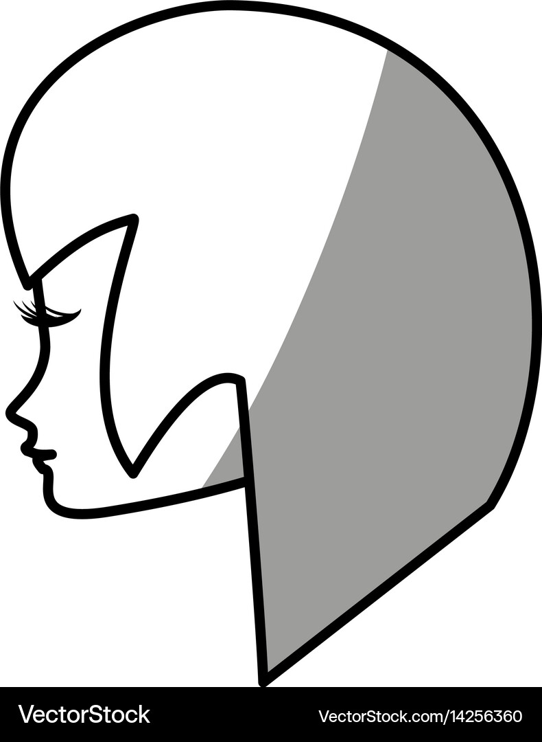 Cute profile woman avatar Royalty Free Vector Image