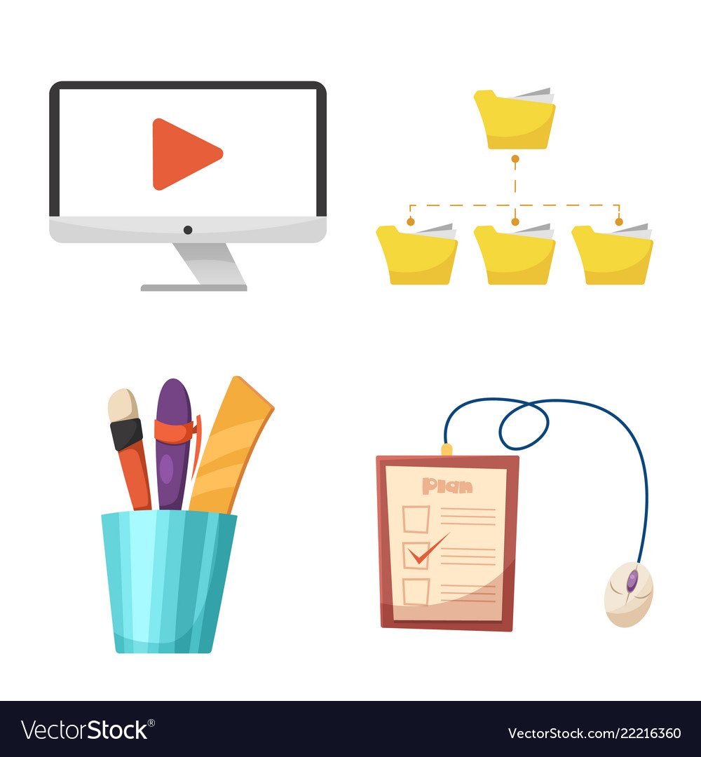 Design of education and learning icon set Vector Image
