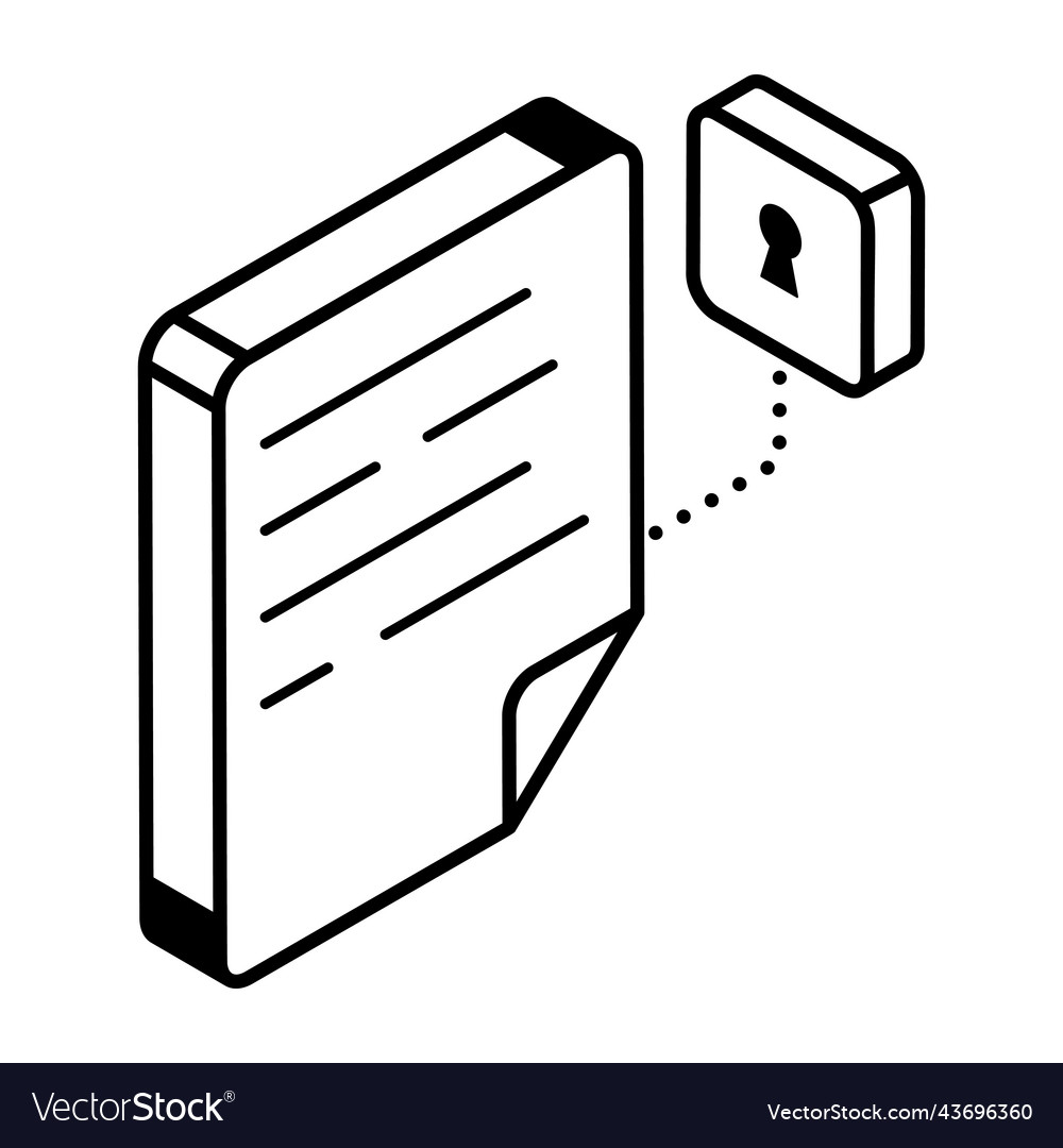Download file encryption isometric Royalty Free Vector Image