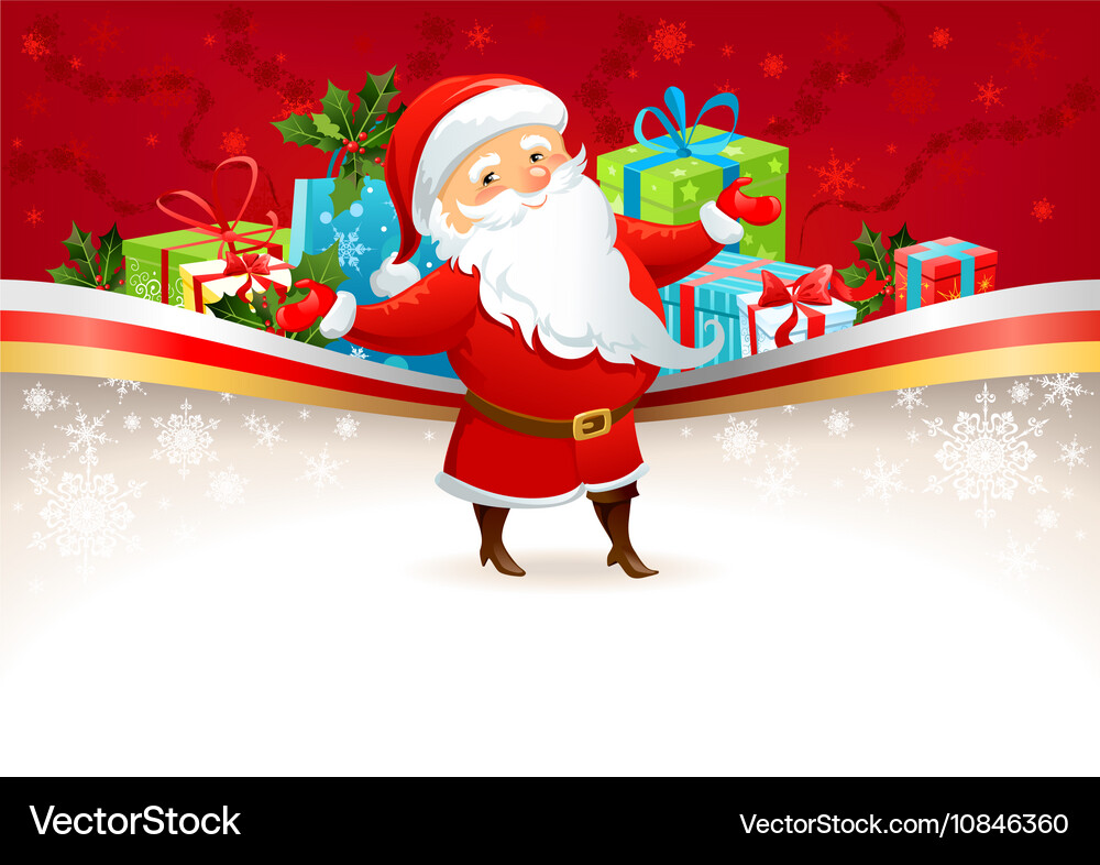 Festive background with santa claus Royalty Free Vector