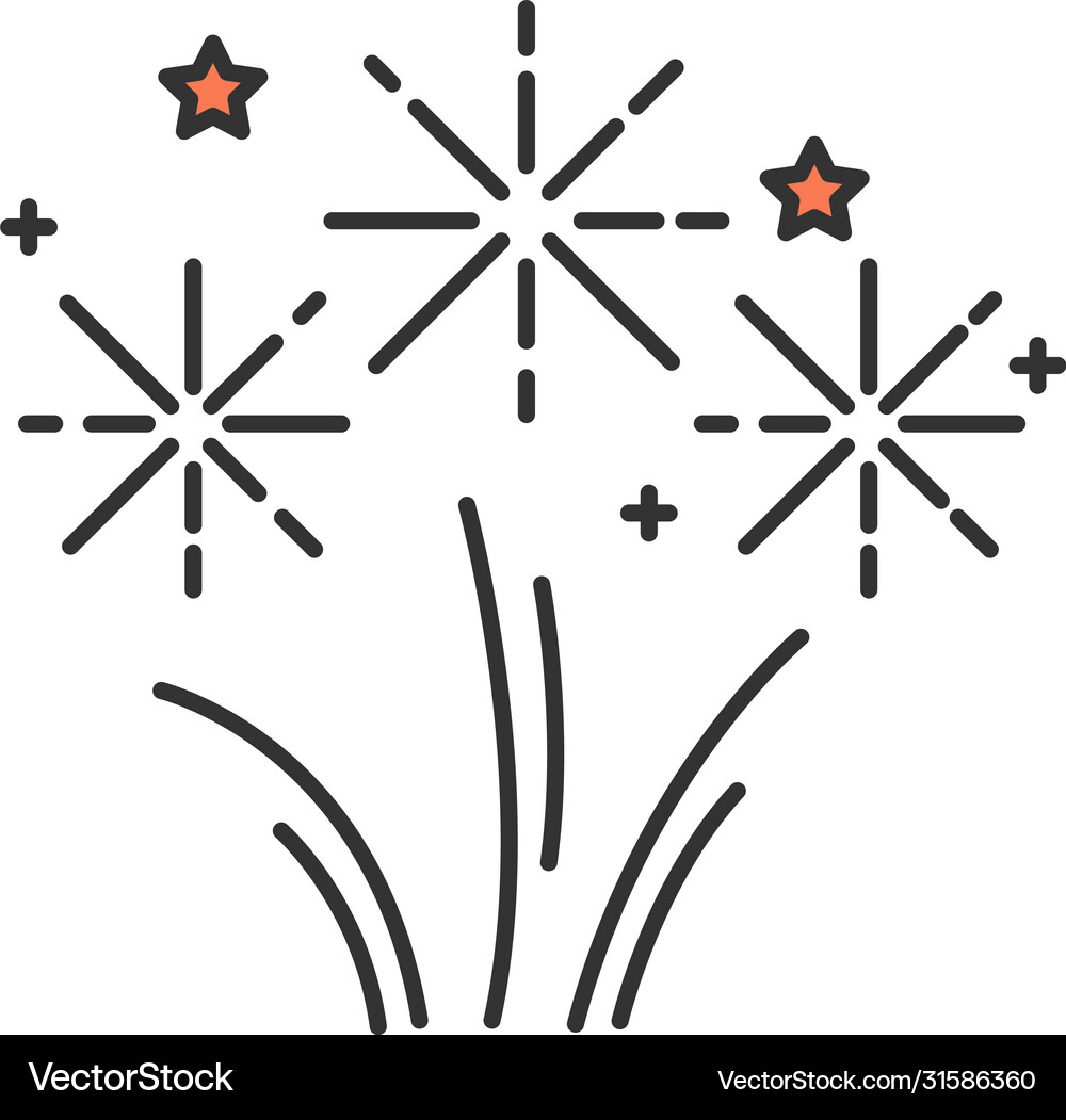Fireworks rgb color icon Royalty Free Vector Image