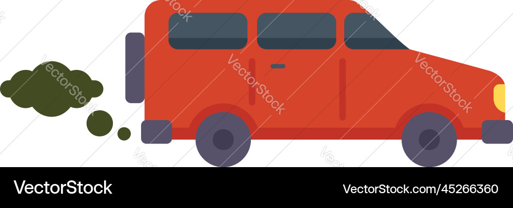 Gasoline car icon flat global temperature Vector Image