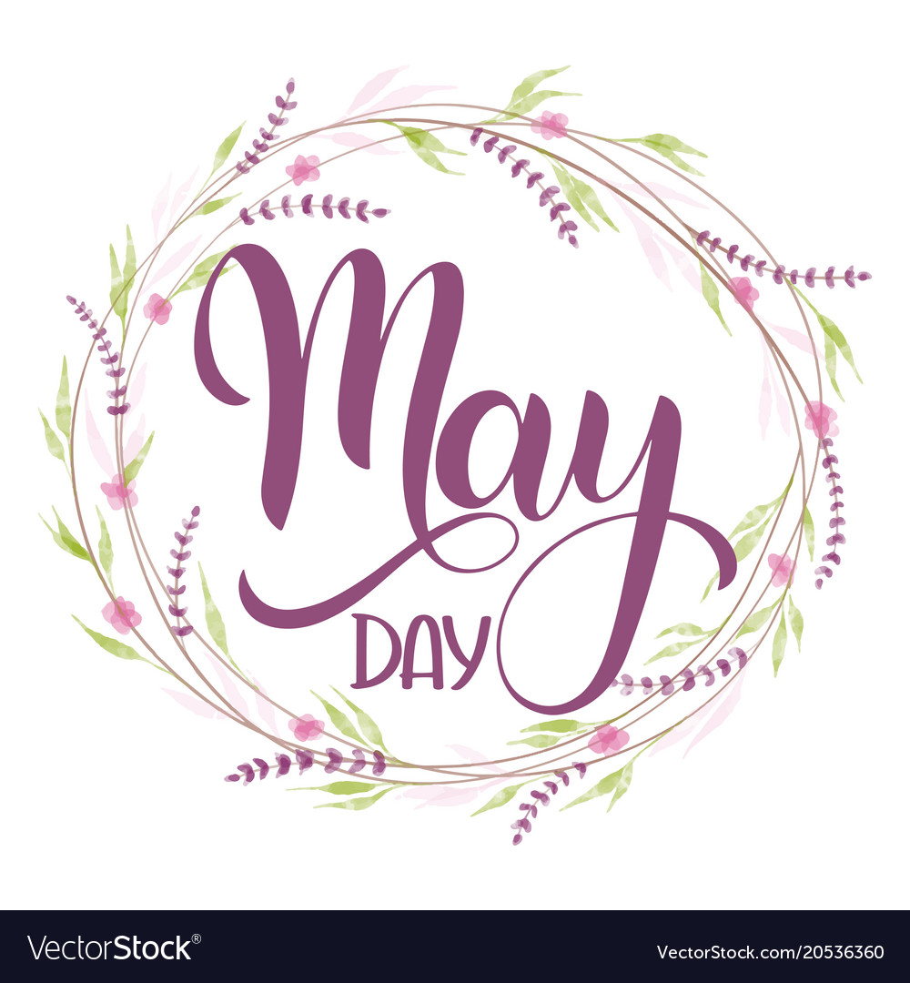 Hello may lettering Royalty Free Vector Image - VectorStock Hello may lettering Royalty Free Vector Image - VectorStock