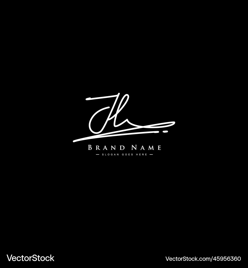 Jl initial letter signature logo template Vector Image