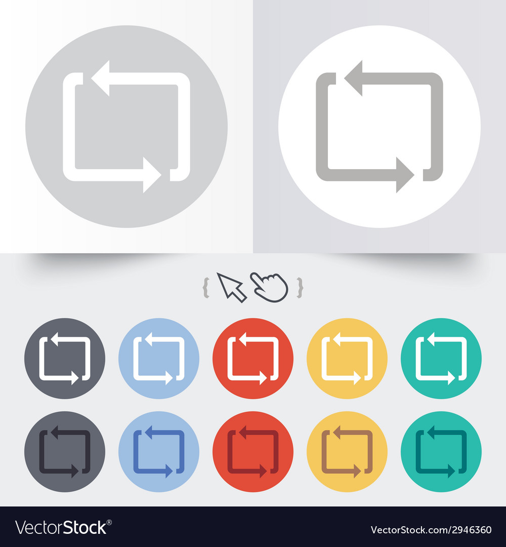 Repeat icon loop symbol refresh sign Royalty Free Vector