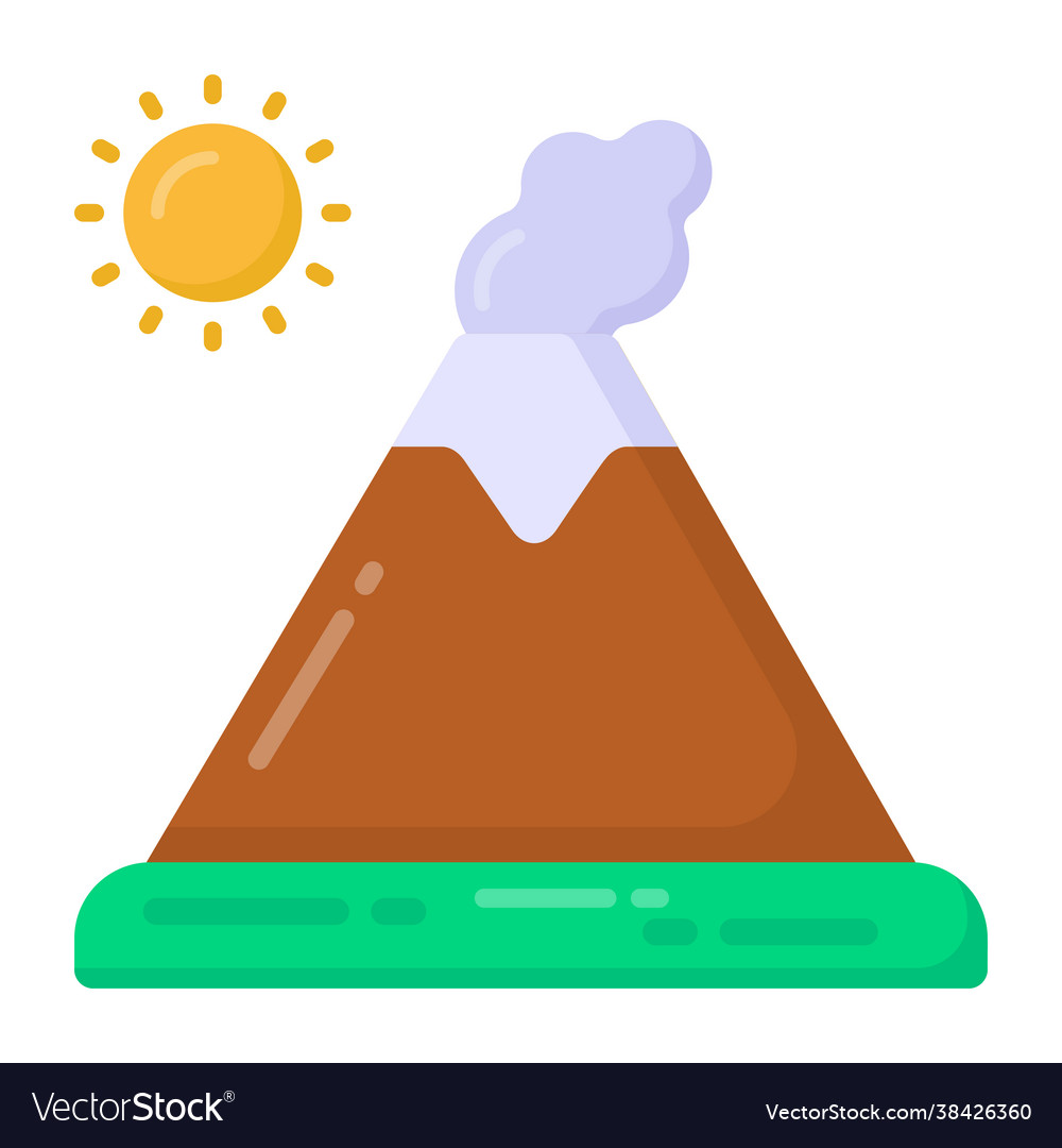 Volcano Royalty Free Vector Image - VectorStock
