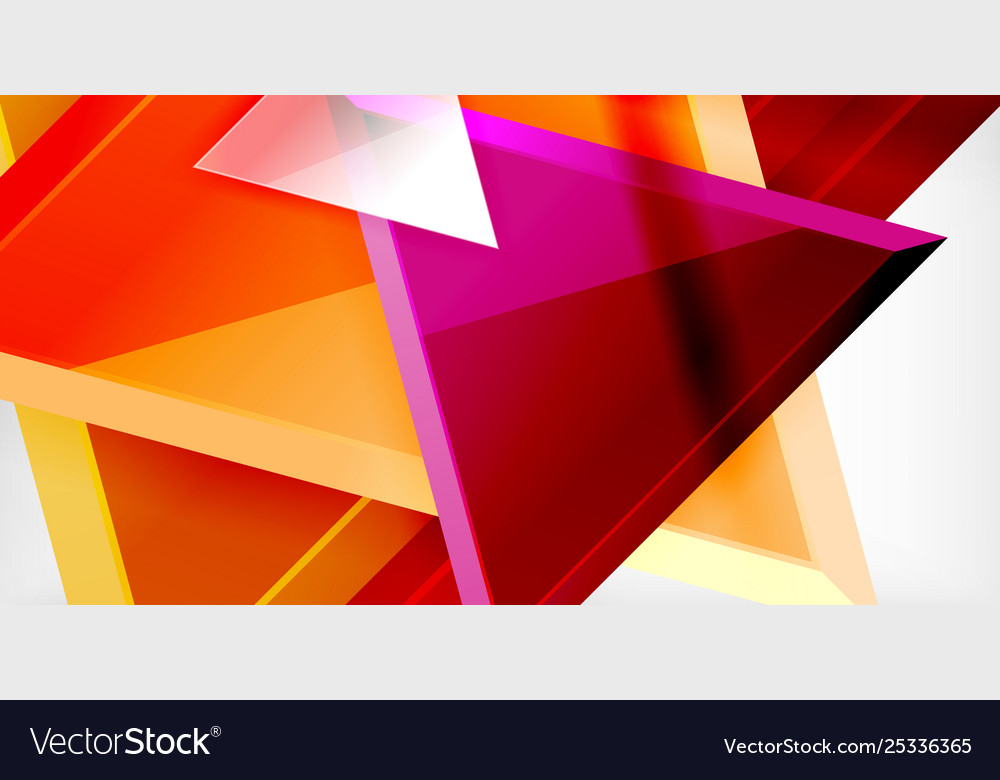 Dynamic triangle composition abstract background Vector Image
