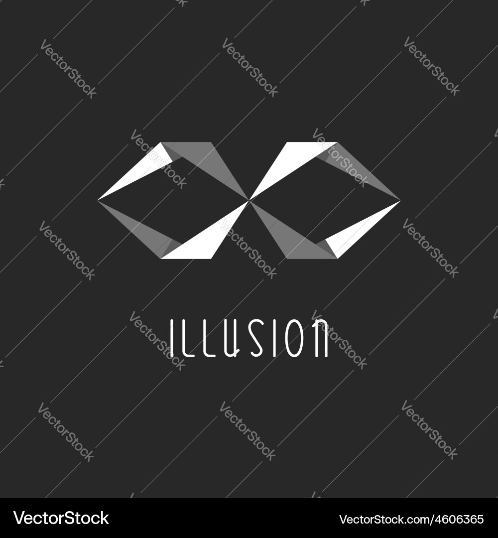 Geometric logo abstract letter X or infinity sign Vector Image