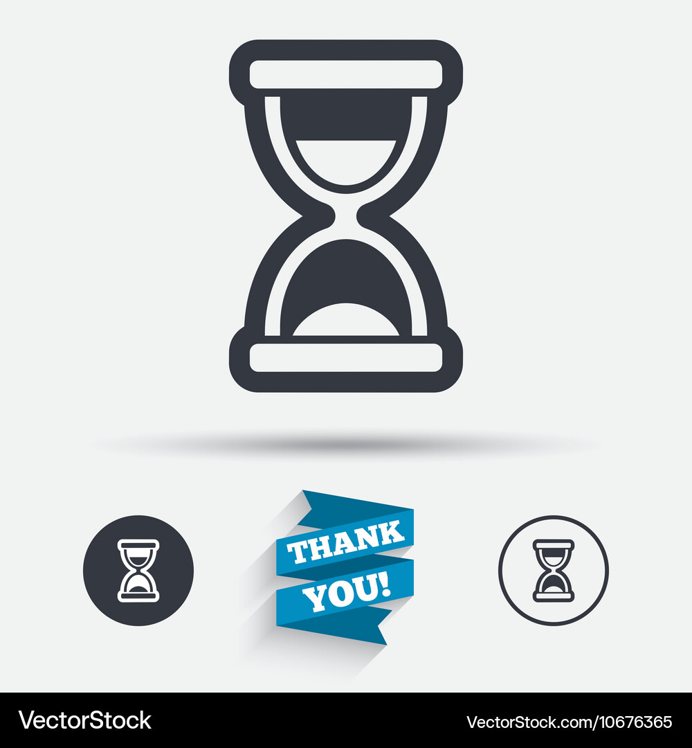 Hourglass sign icon sand timer symbol Royalty Free Vector