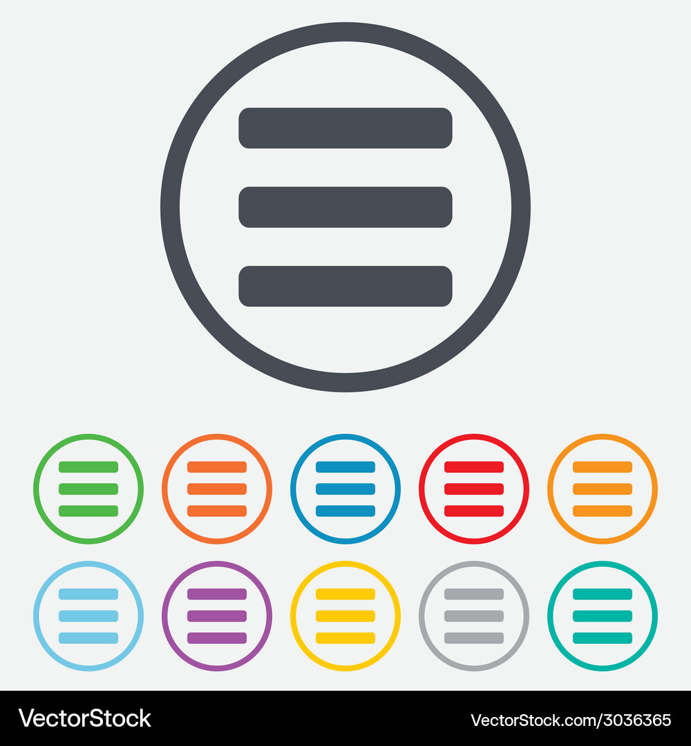 List sign icon content view option symbol Vector Image