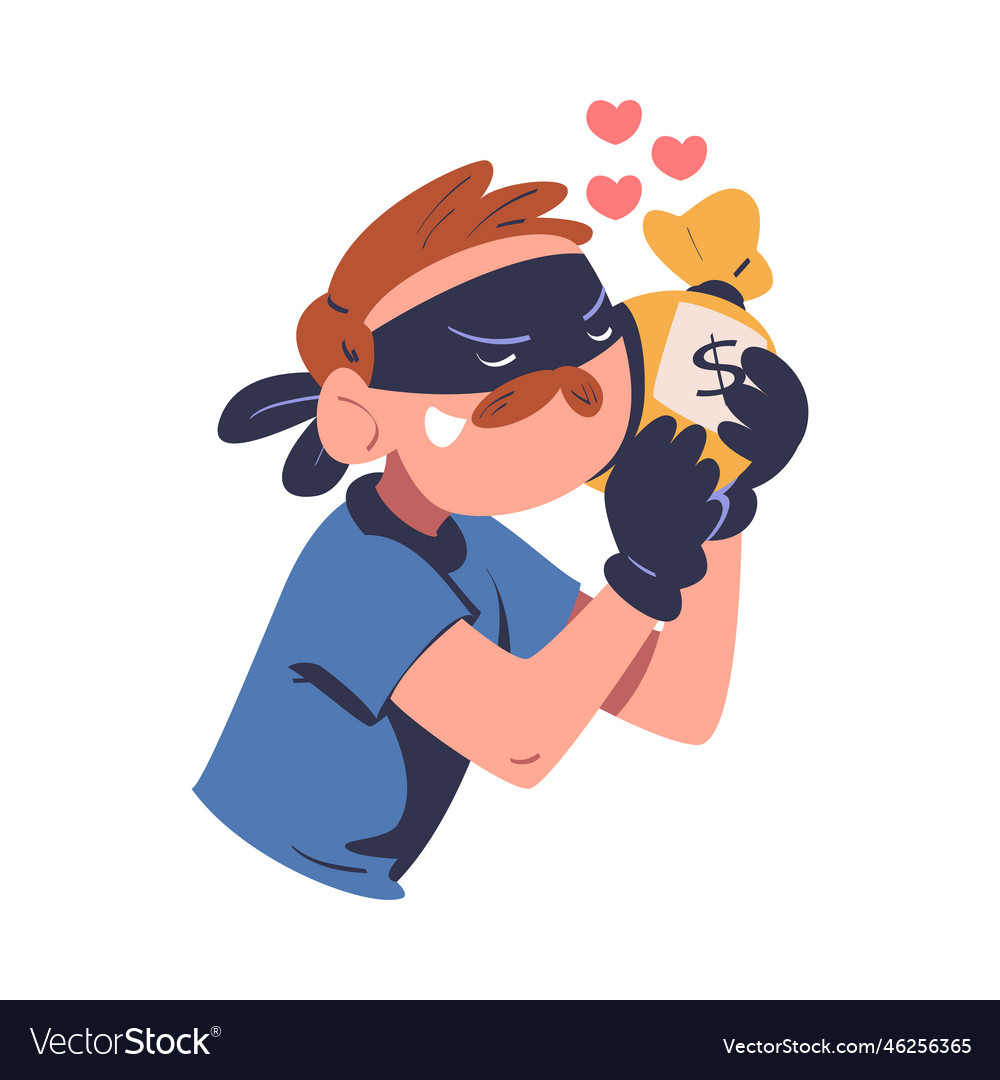Masked cyber thief hacker stealing money cyber Vector Image Masked cyber thief hacker stealing money cyber Vector Image