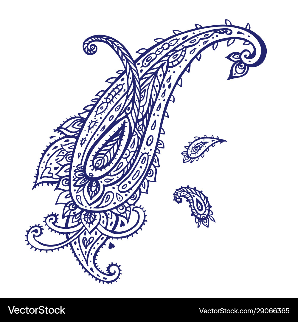 Paisley ethnic ornament Royalty Free Vector Image