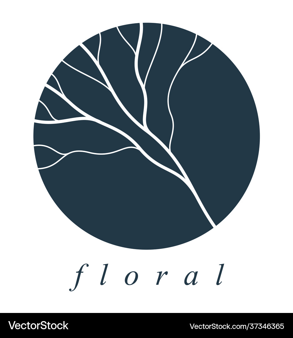 Stylish floral monogram isolated graphic design Vector Image