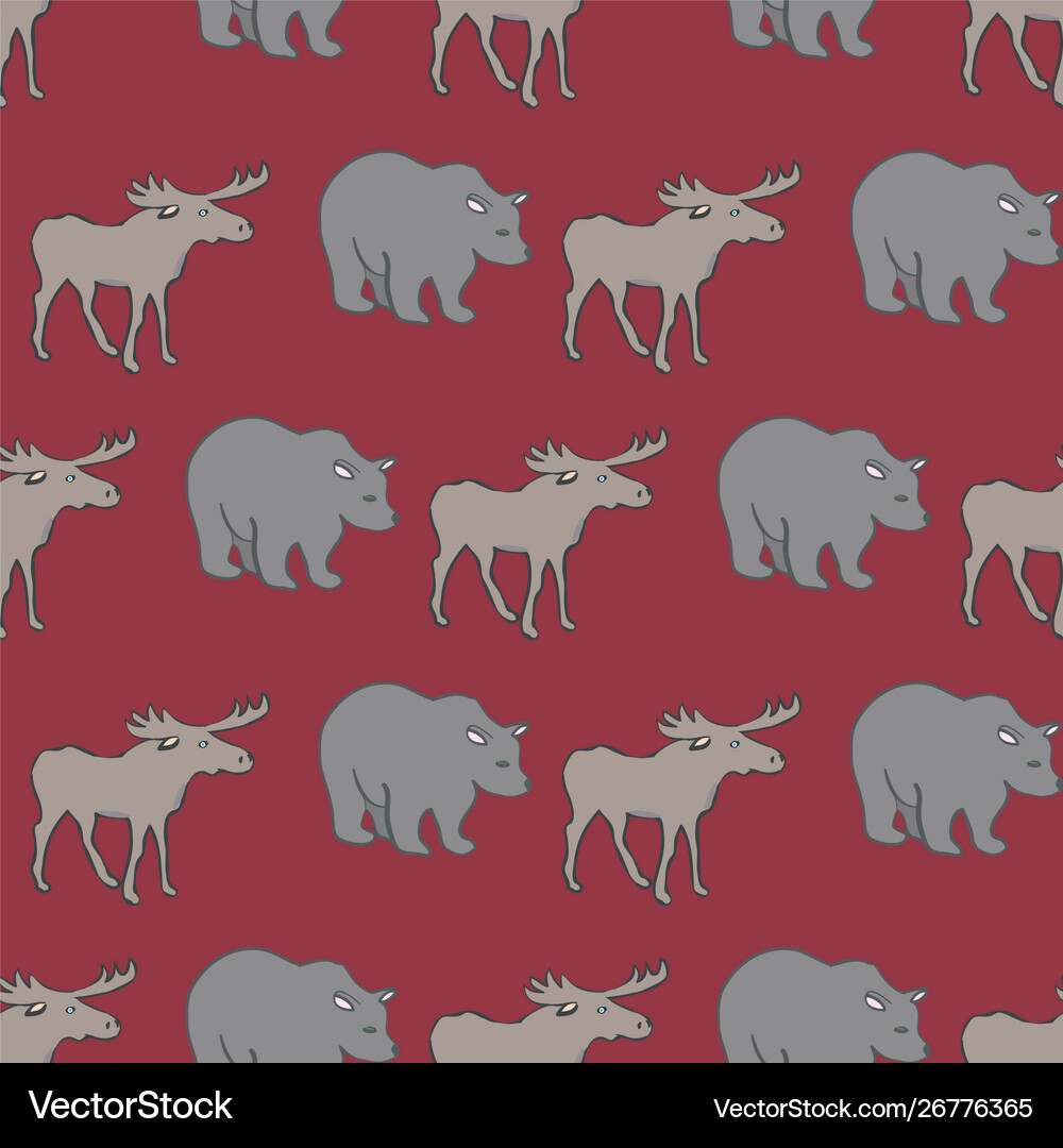 True north strong and free collection repeat Vector Image