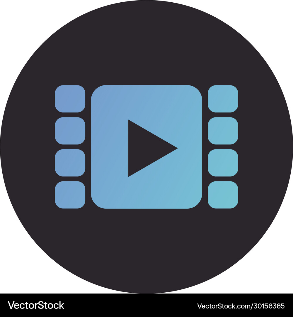 Video tape block style icon Royalty Free Vector Image