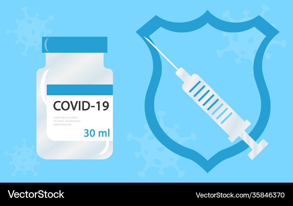 A vaccine against coronavirus and Royalty Free Vector Image