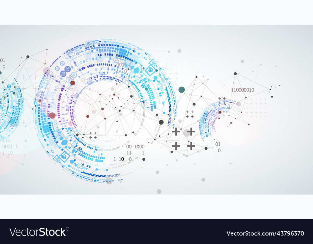 Abstract background with plexus effect scientific Vector Image