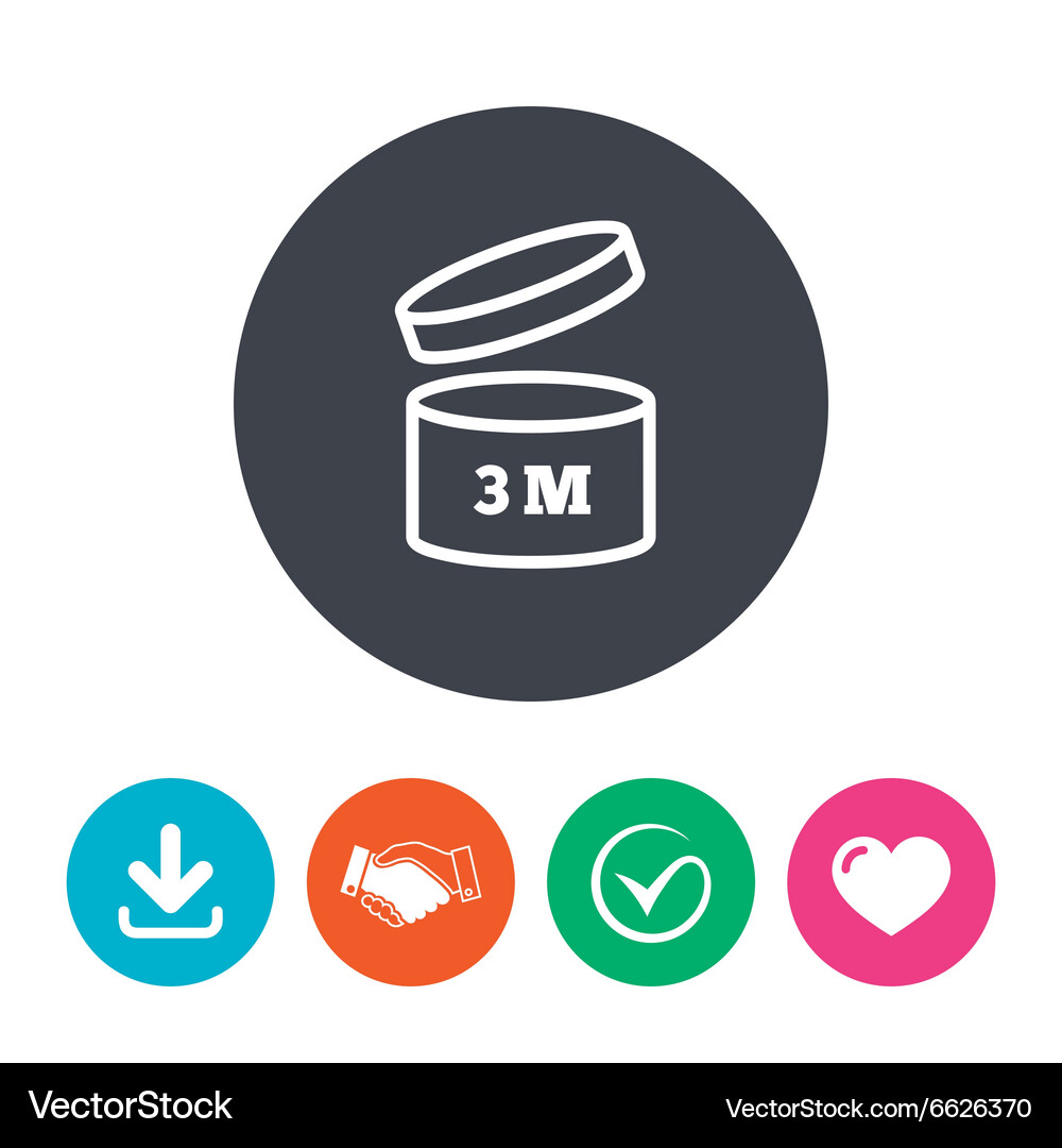 After opening use 3 months sign icon Royalty Free Vector