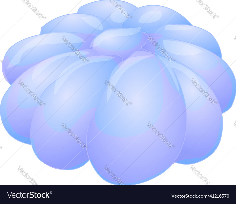 Blue Meringue Icon Cartoon Cream Swirl Royalty Free Vector
