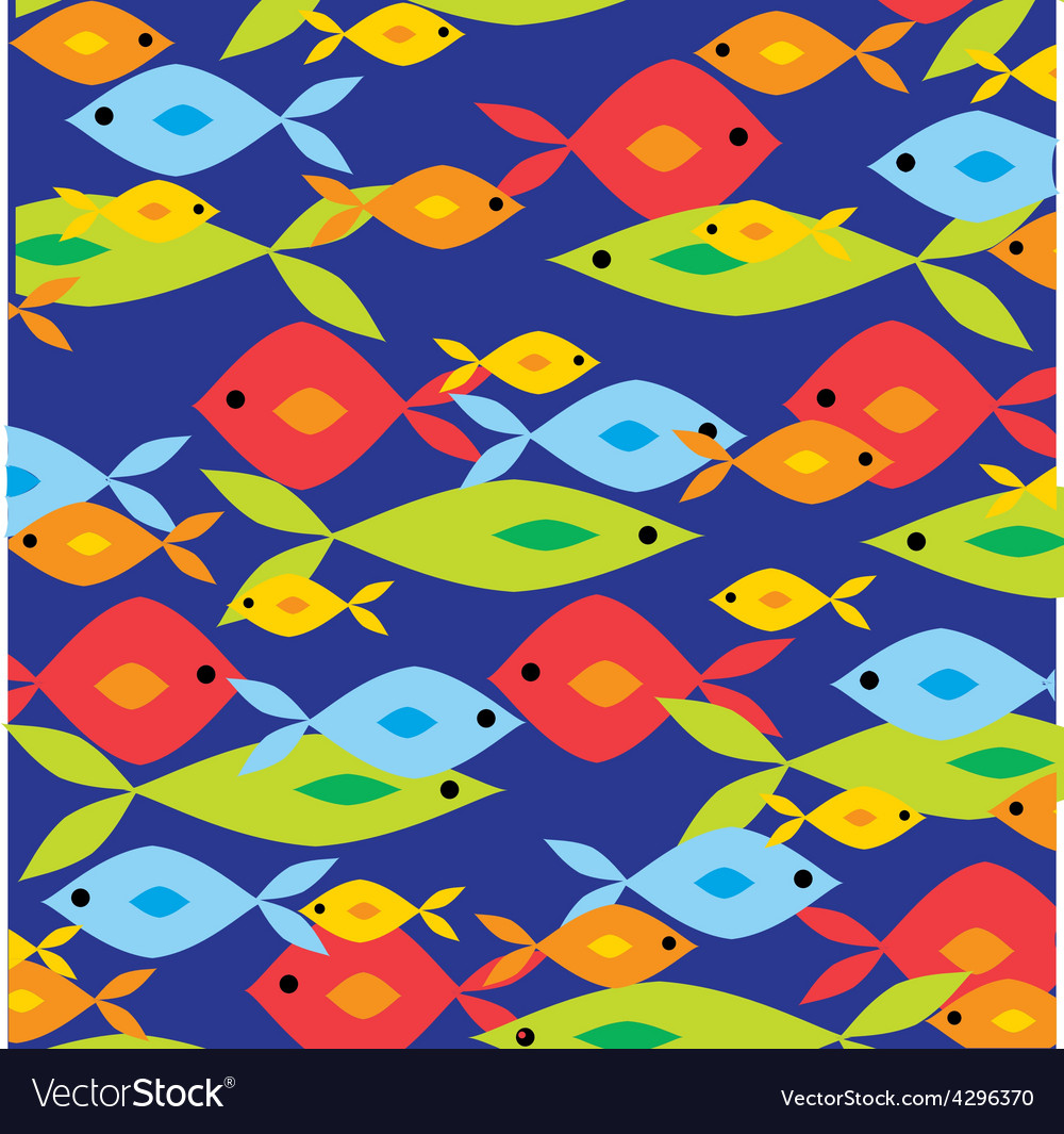 Fish pattern Royalty Free Vector Image - VectorStock