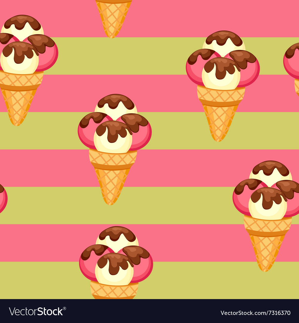 Pattern ice cream eps 10 Royalty Free Vector Image