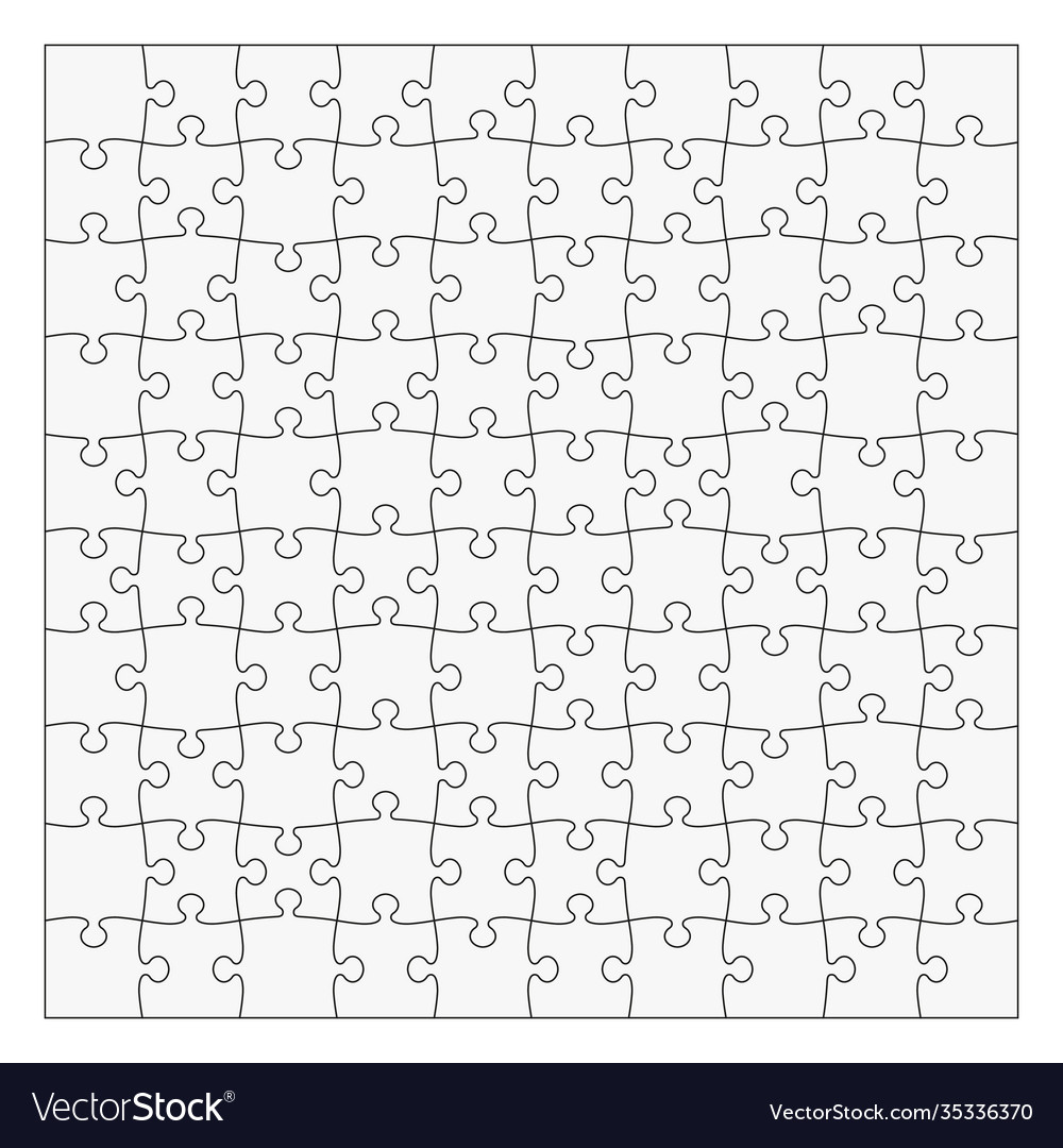 Puzzle Template Pieces Easy To Remove Royalty Free Vector