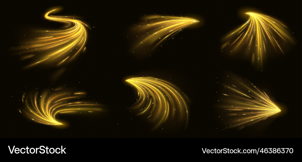 Realistic set of long exposure yellow light effect
