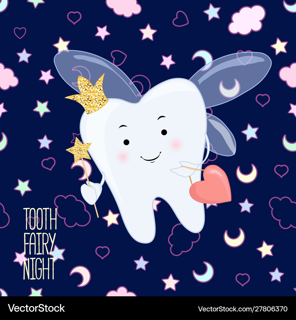 Tooth fairy cartoon Royalty Free Vector Image - VectorStock