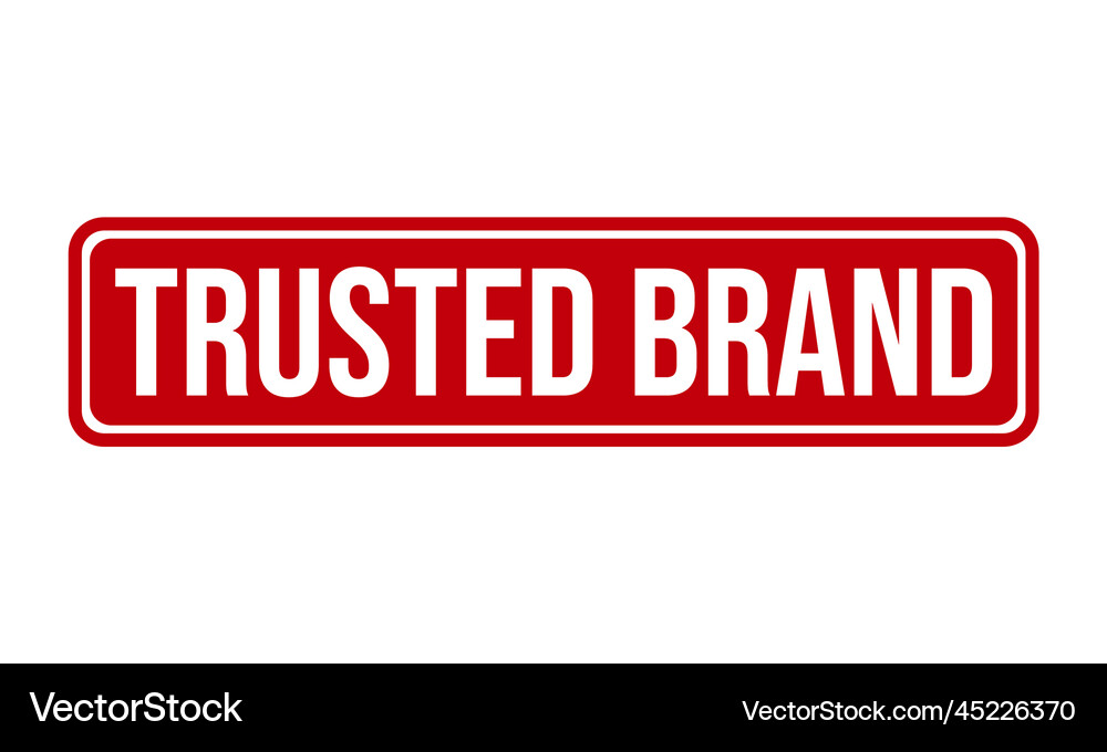 Trusted brand rubber stamp seal Royalty Free Vector Image