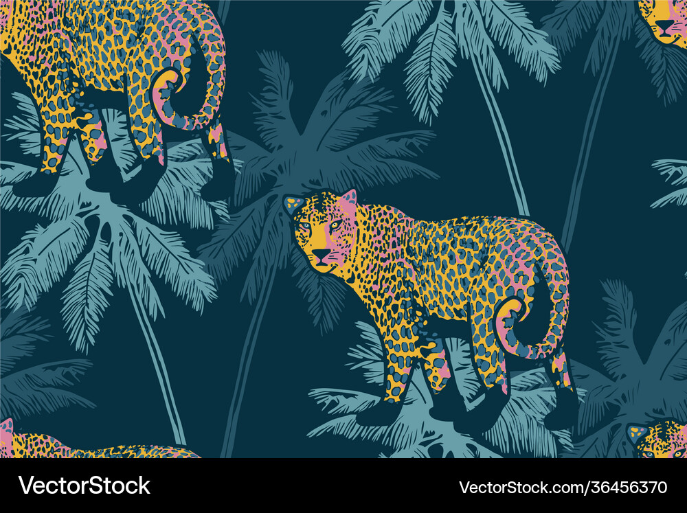 Vivid tropics seamless pattern Royalty Free Vector Image