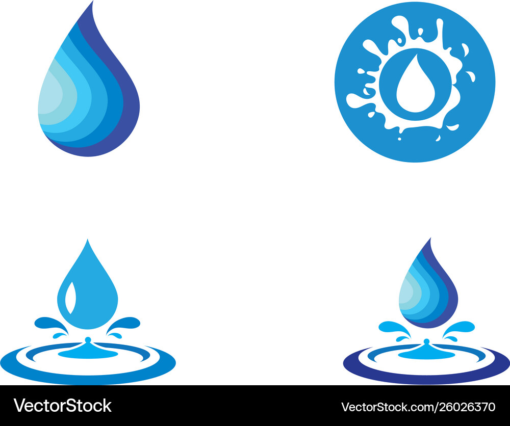 Water drop logo template Royalty Free Vector Image